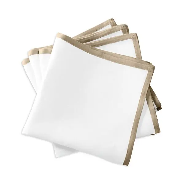MATOUK Border Napkins, Set Of 4 - Oat