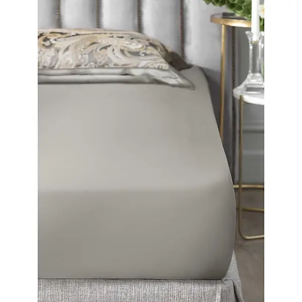 TOGAS House Of Textiles Lorenzo Silk Flat Sheet, King Exclusive - Green