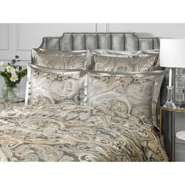 TOGAS House Of Textiles Lorenzo Silk Flat Sheet, King Exclusive - Green