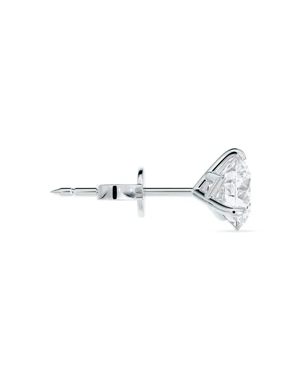DE BEERS FOREVERMARK Classic Three Prong Diamond Stud Earring
