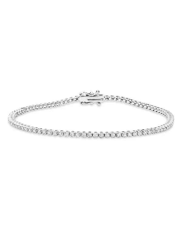 Meira T 14k Gold Diamond Tennis Bracelet - White