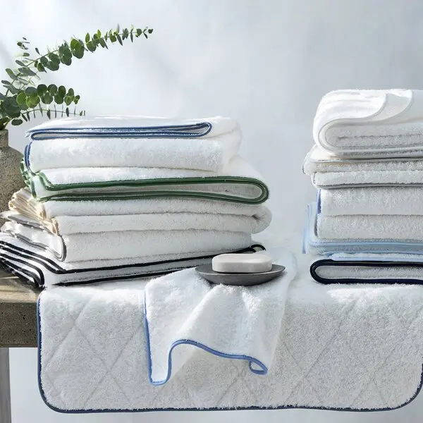 MATOUK Cairo Wash Cloth - White/azure