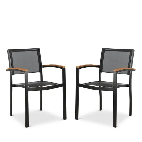 SAFAVIEH Kaelan Stackable Chairs, Set Of 2 - Black/brown
