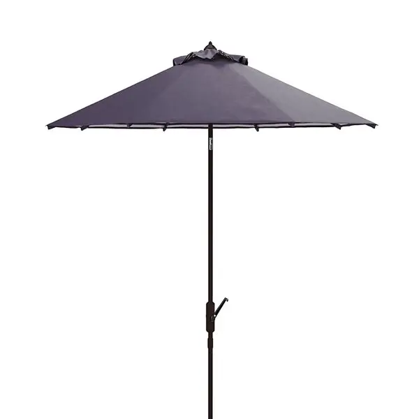 SAFAVIEH Athens 11 Ft Crank Umbrella - Navy/white