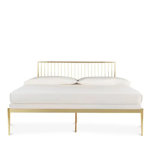 SAFAVIEH Eliza Metal Bed, Queen - Gold