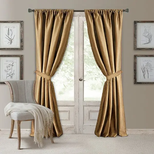 ELRENE HOME FASHIONS Versailles Blackout Window Panel, 52 X 95 - Gold