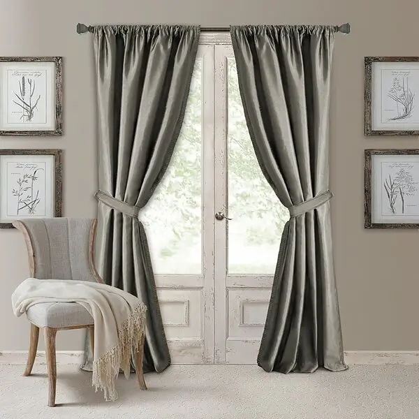 ELRENE HOME FASHIONS Versailles Blackout Window Panel, 52 X 95 - Gray