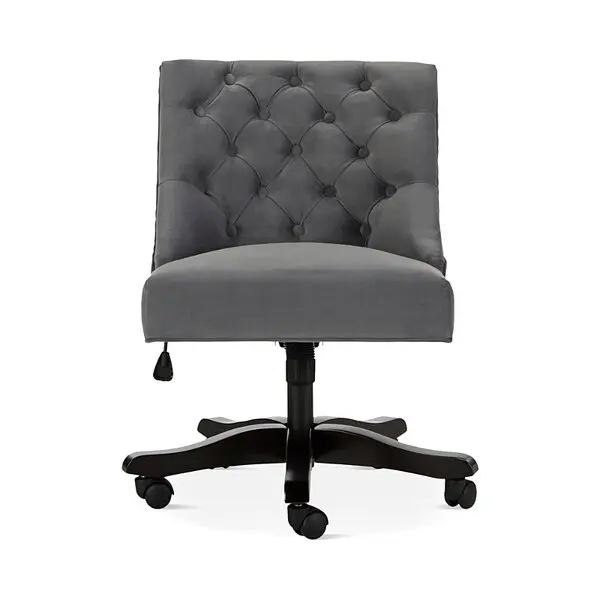 SAFAVIEH Soho Tufted Velvet Swivel Desk Chair - Gray