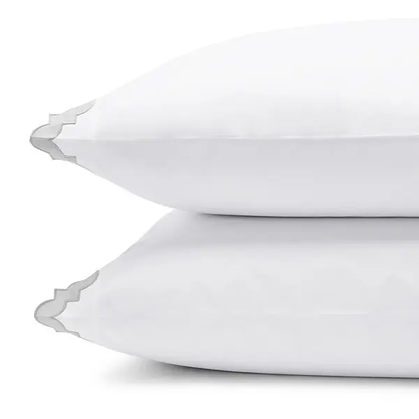 MATOUK Aziza Pillowcase, Pair - Silver