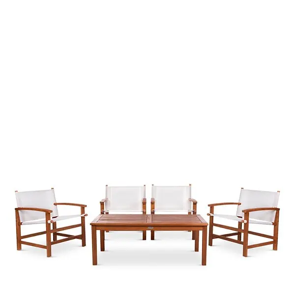 SAFAVIEH Mardin 5-piece Indoor/outdoor Dining Set - Natural/beige
