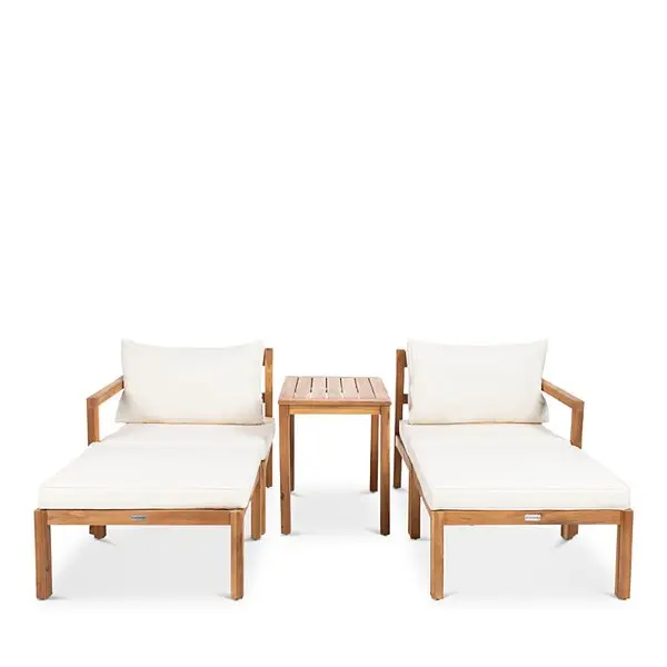 SAFAVIEH Pratia 5-piece Indoor/outdoor Seating Set - Natural/beige
