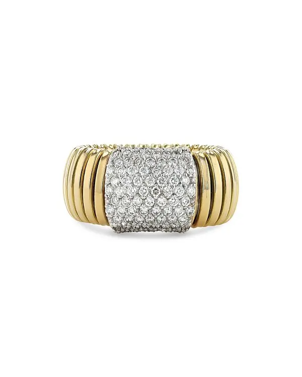 ALBERTO MILANI 18k Gold And Diamond Tubogas Ring - Gold/white
