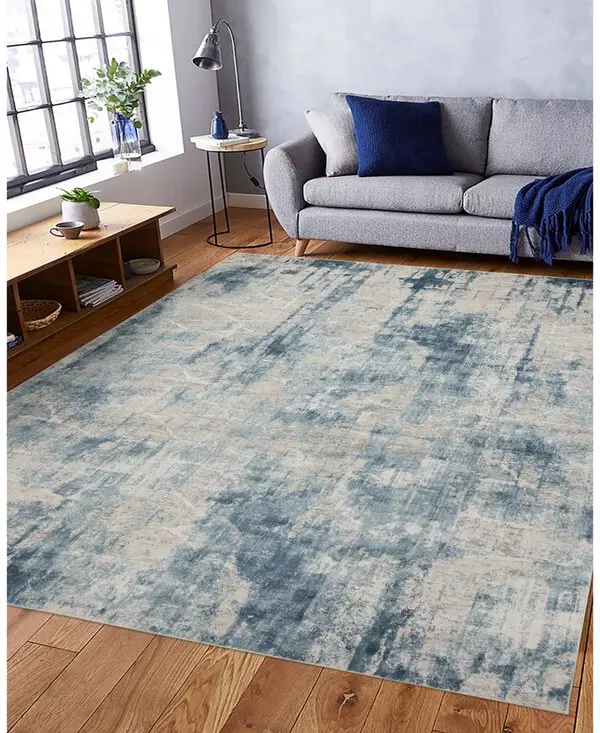 MINK HOME Alloy All341 Area Rug, 3' X 5 - Light Blue