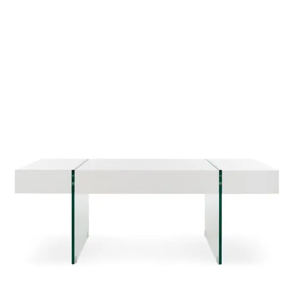 SAFAVIEH Jacob Rectangular Glass Leg Modern Coffee Table