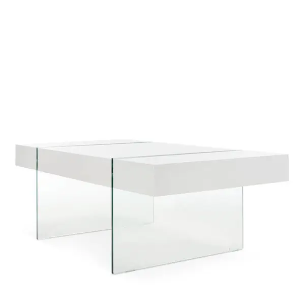 SAFAVIEH Jacob Rectangular Glass Leg Modern Coffee Table