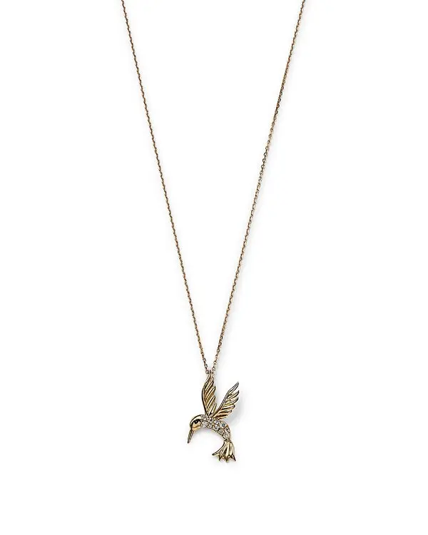 Bloomingdale'S Diamond Hummingbird Pendant Necklace - Gold