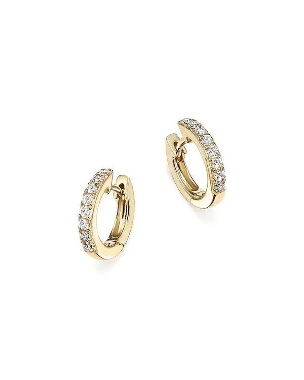 Bloomingdale'S Diamond Mini Hoop Earrings, 0.15 Tcw - White/gold
