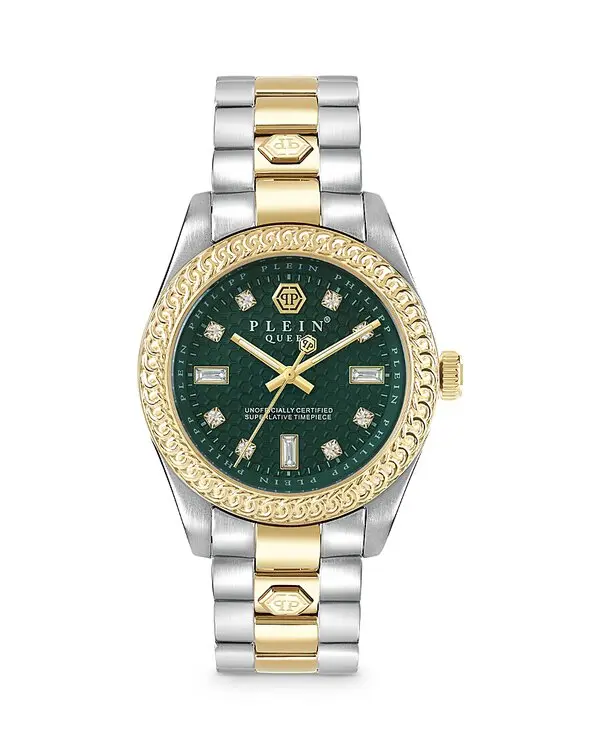 Philipp Plein Queen Watch, 36mm - Green/gold