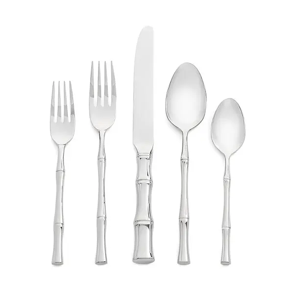 RICCI ARGENTIERI Bamboo 5 Piece Place Setting - Silver