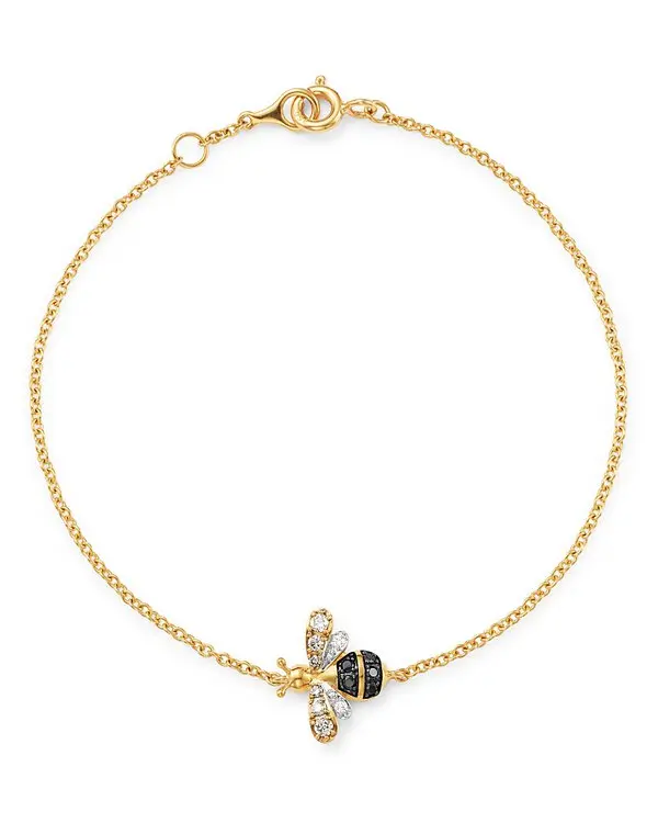 Bloomingdale'S Diamond Bumble Bee Bracelet In 14k Yellow Gold - Multi/gold