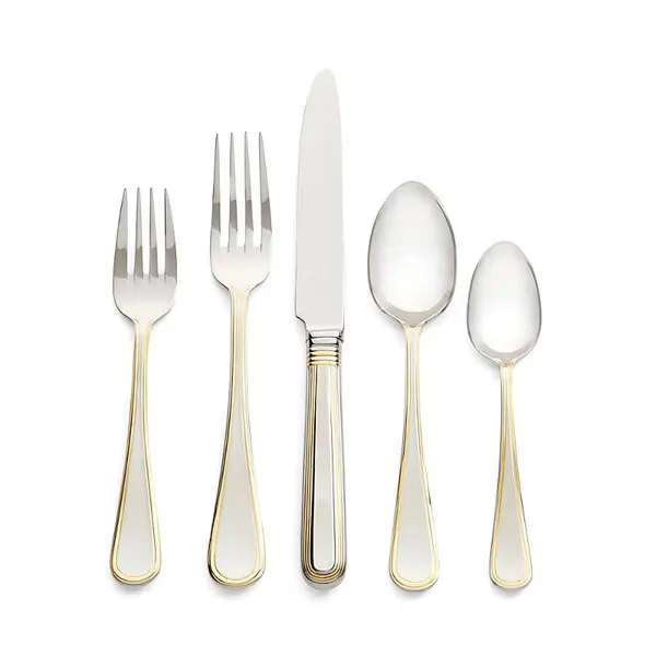 RICCI ARGENTIERI Ascot Goldplate 5-piece Place Setting - Stainless Steel/gold