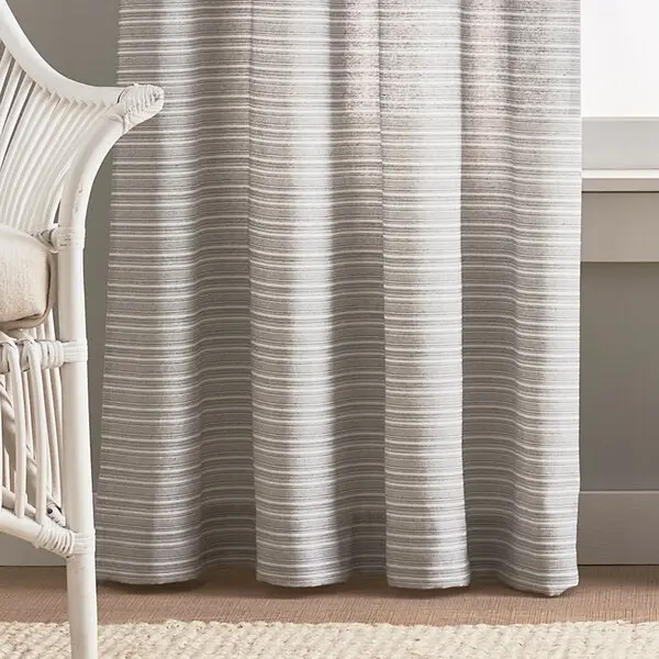 PERI HOME Cargo Stripe 84 X 50 Grommet Window Panel, Pair - Silver