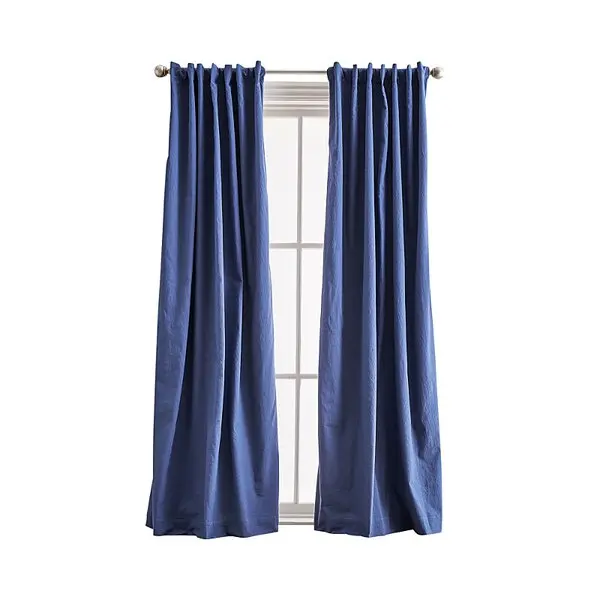 PERI HOME Sanctuary 84 X 50 Back Tab Lined Window Panel, Pair - Indigo