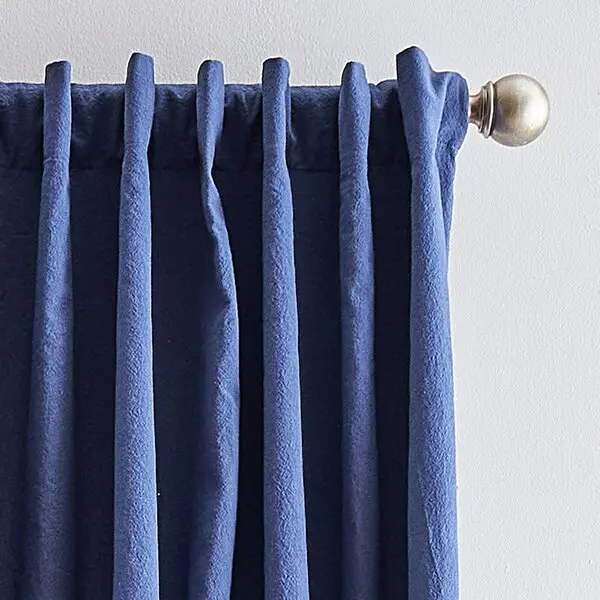 PERI HOME Sanctuary 84 X 50 Back Tab Lined Window Panel, Pair - Indigo
