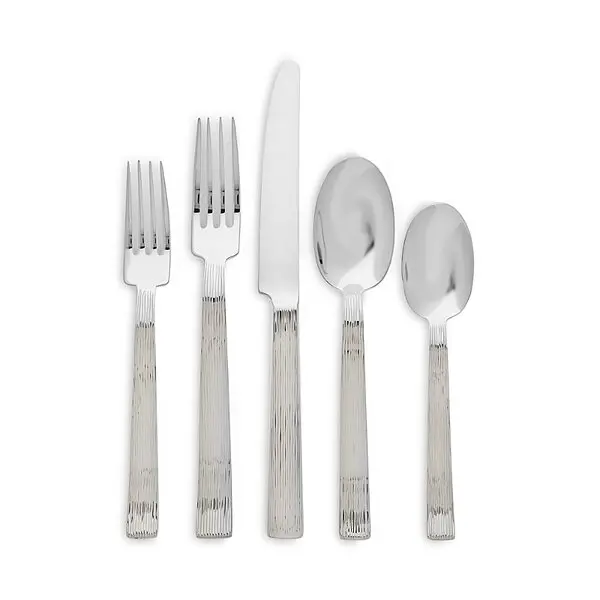 RICCI ARGENTIERI Pioggia Flatware, Set Of 45 - Silver