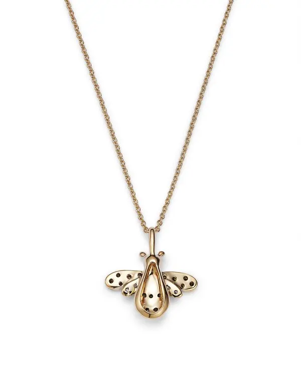 Bloomingdale'S Diamond Bumble Bee Pendant In 14k Yellow Gold