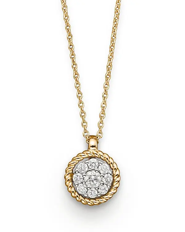 Bloomingdale'S Diamond Cluster Pendant - White/gold
