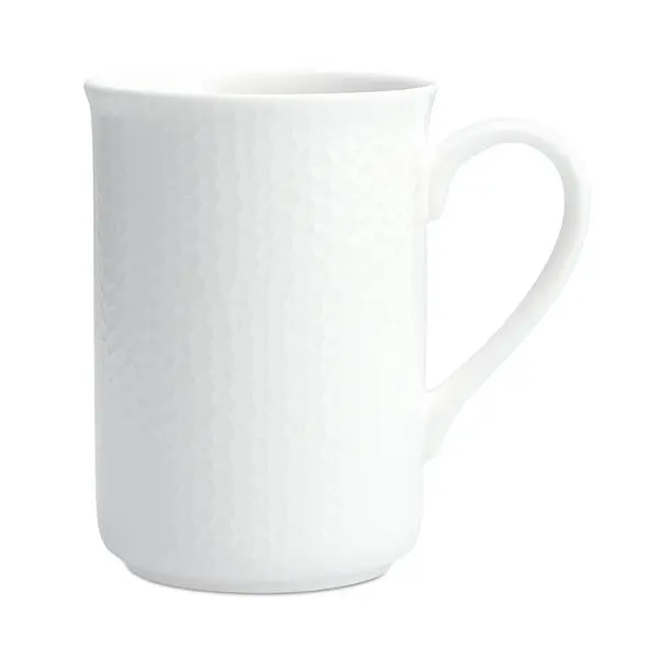 FORTESSA Amanda Embossed Mug, Set Of 4 - White