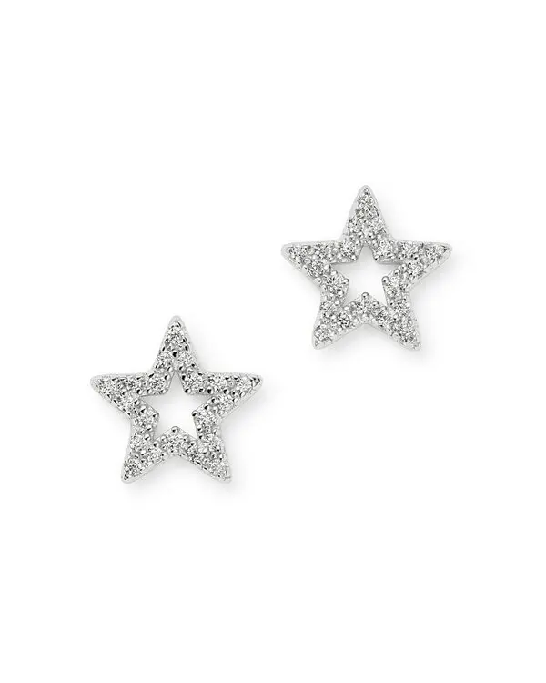Bloomingdale'S Diamond Star Stud Earrings - White