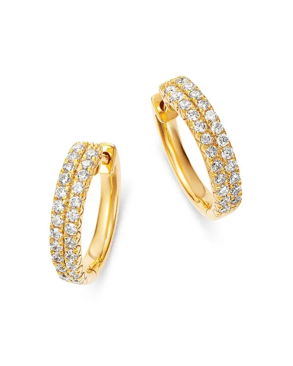 Bloomingdale'S Diamond Double-row Hoop Earrings - White/gold