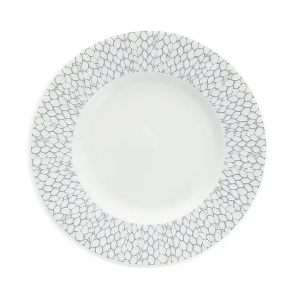FORTESSA Amanda Grey Embossed Bread & Butter Plate, Set Of 4 - Gray/white