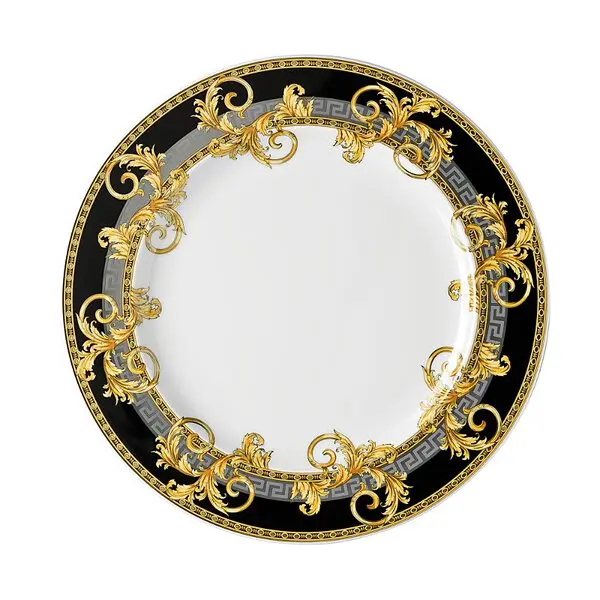 Versace Rosenthal Meets Prestige Gala Dinner Plate - Black/gold