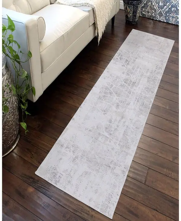 MINK HOME Alloy All341 Runner Rug, 2'6 X 8 - Ivory