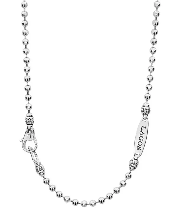 Lagos Sterling Silver Maya Black Onyx Circle Pendant Necklace
