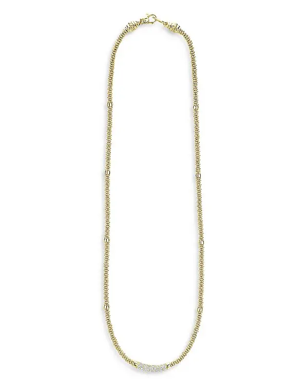 Lagos 18k Yellow Caviar Diamond Necklace - Gold
