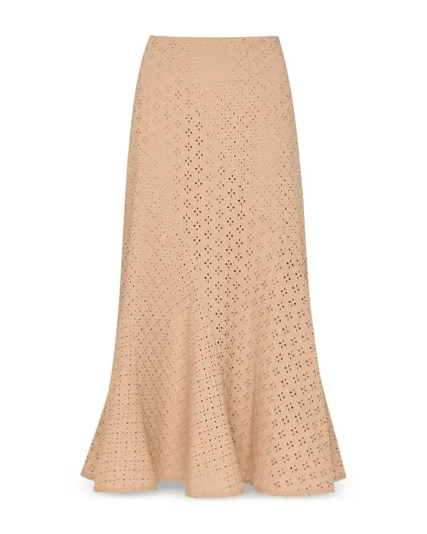 Whistles Embroidered Midi Skirt