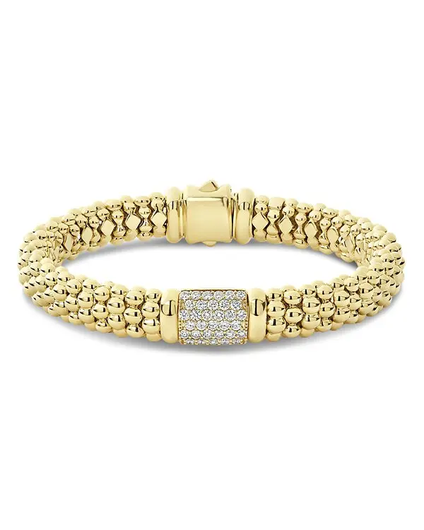 Lagos 18k Yellow Gold Diamond Bracelet - White/gold