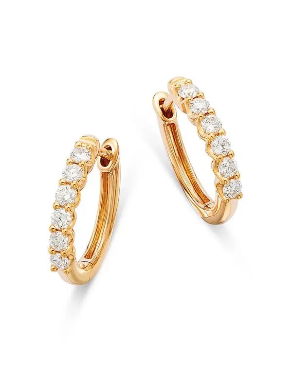 Bloomingdale'S Diamond Hoop Earrings - Gold
