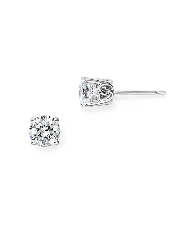 Bloomingdale'S 14k Gold Diamond Stud Earrings, 1.0 Tcw - White