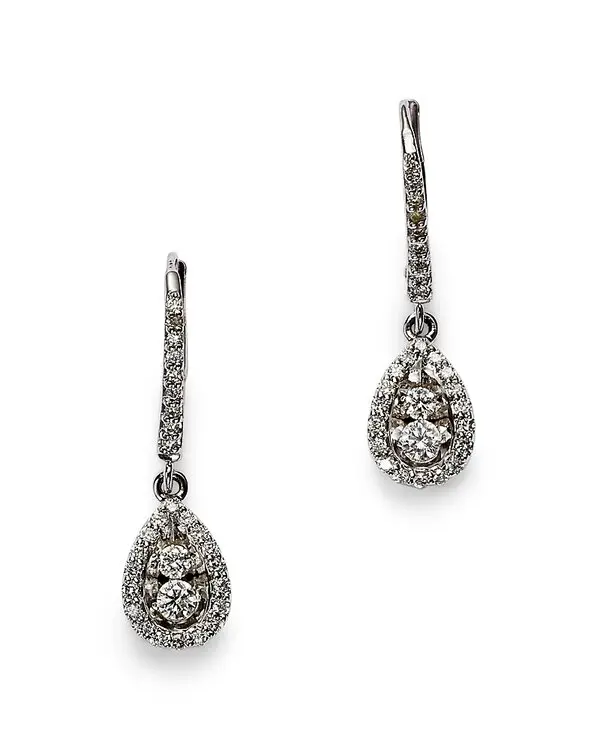 Bloomingdale'S Diamond Drop Earrings In 14k Gold - White