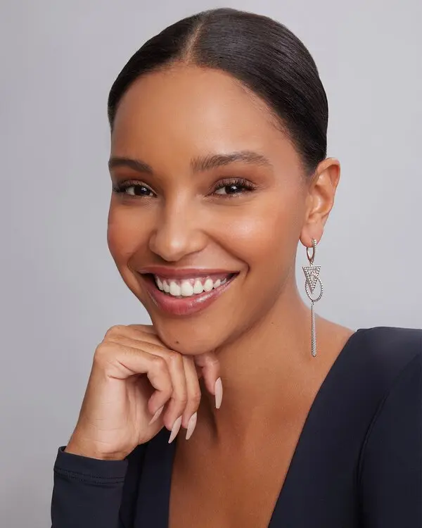 Lagos Sterling Signature Caviar Triangle Circle Drop Earrings