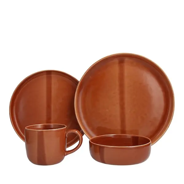 FORTESSA Nosee Svelte 16 Piece Dinnerware Set - Terracotta