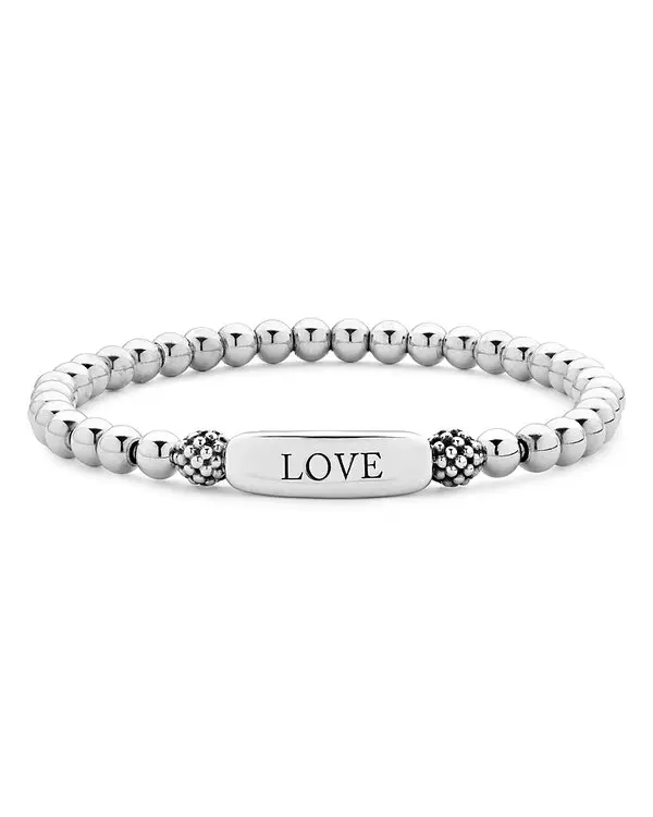 Lagos Sterling Love Station Bracelet - Silver