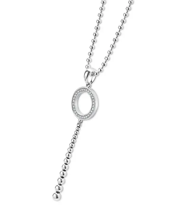 Lagos Sterling Diamond Pendant Necklace