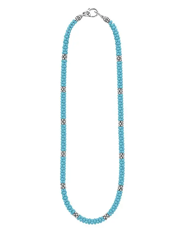 Lagos Sterling Silver Caviar Ceramic Beaded Necklace