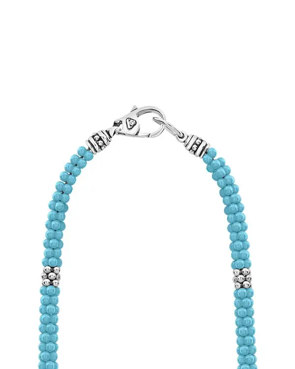 Lagos Sterling Silver Caviar Ceramic Beaded Necklace